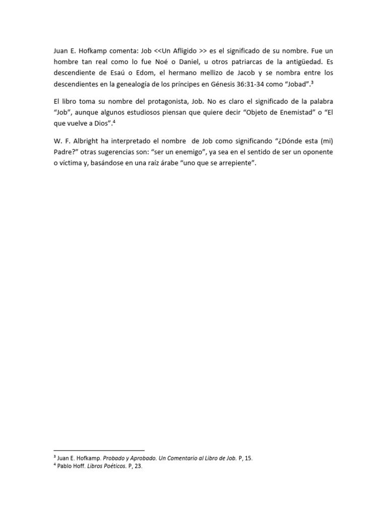 Significado del nombre Job en la Biblia | PDF | Historia | Religión y ...