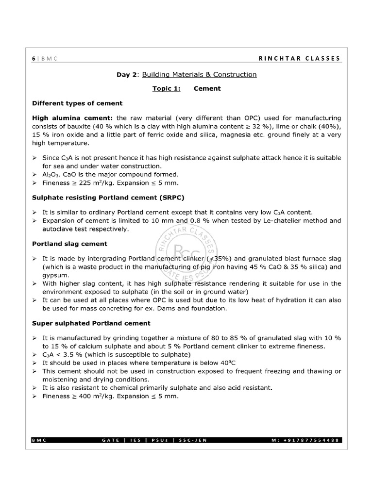 Bmc Cement Part 2 | PDF