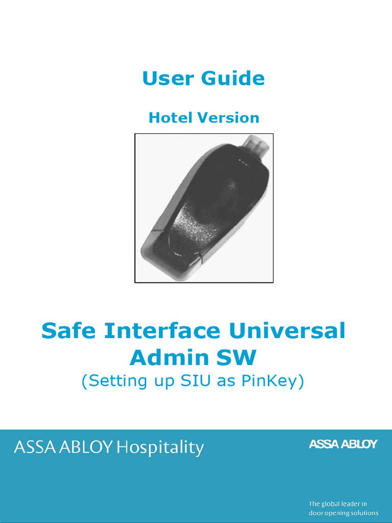 500-381-8 Safe Interface Universal Admin SW (Hotel) | PDF | User ...