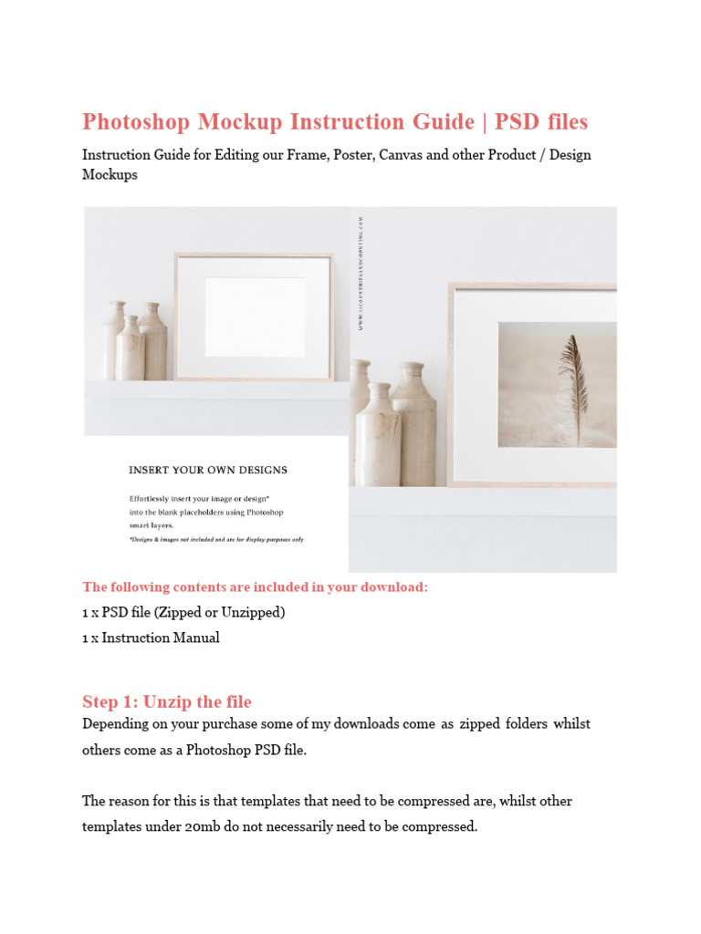 Mockup Instruction Guide | PDF | Adobe Photoshop | Computer File