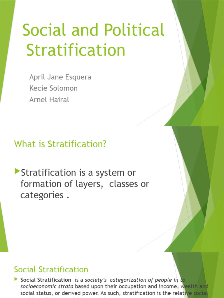 Social and Political Stratification | PDF | Social Stratification ...