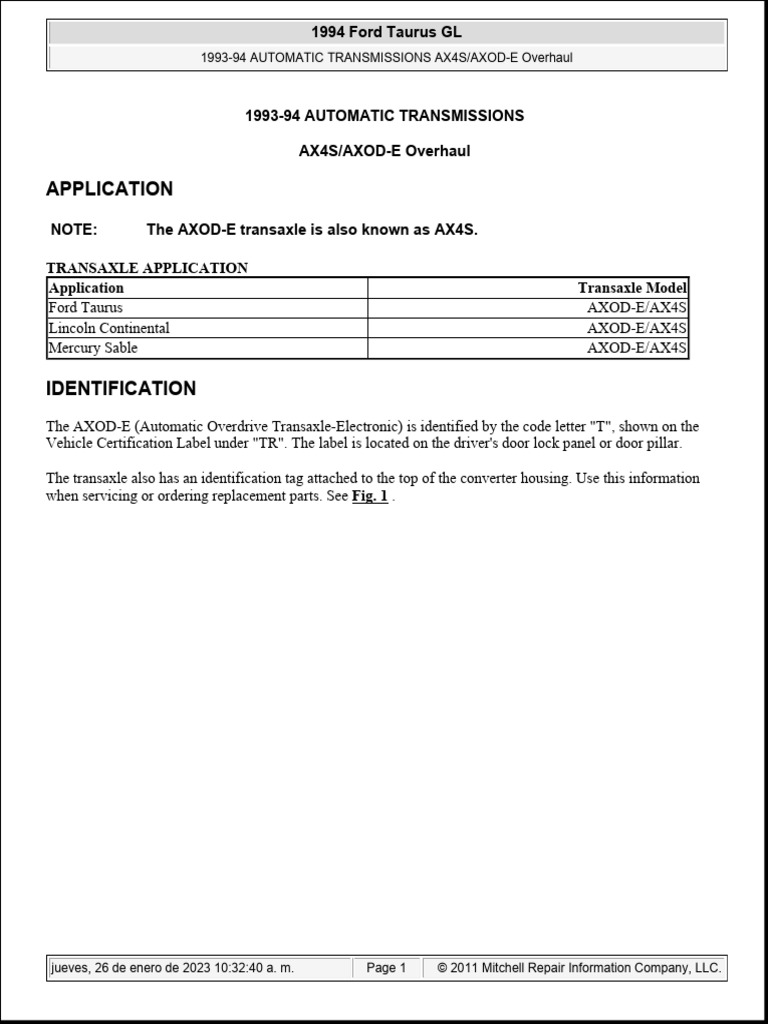 Ax4s Axod e | PDF | Manual Transmission | Automatic Transmission