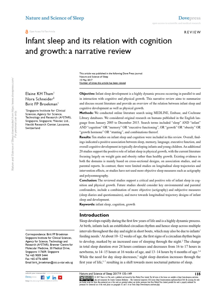 Infant Sleep and Its Relation With Cognition | PDF | Sleep | Memory