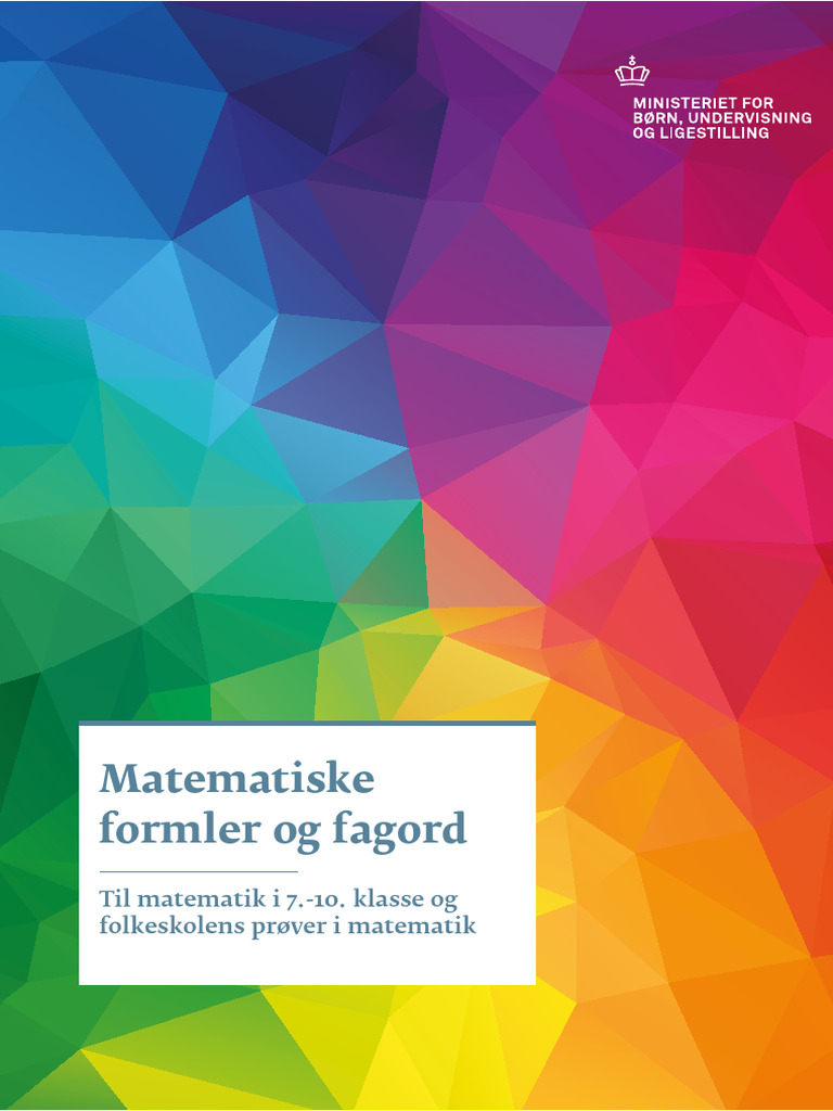 Matematiske Formler Og Fagord | PDF