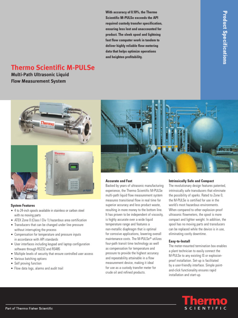 Thermo Scientific Ultrasonico | PDF | Flow Measurement | Density