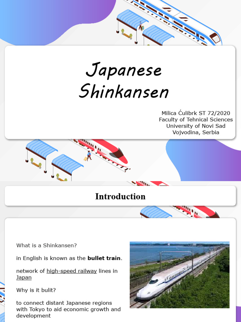 Japanese Shinkansen - Milica Culibrk ST72-2020 | PDF | Rail ...