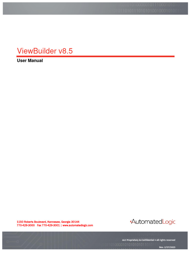 ViewBuilder v8.5 User Manual | PDF | Touchscreen | Computer File