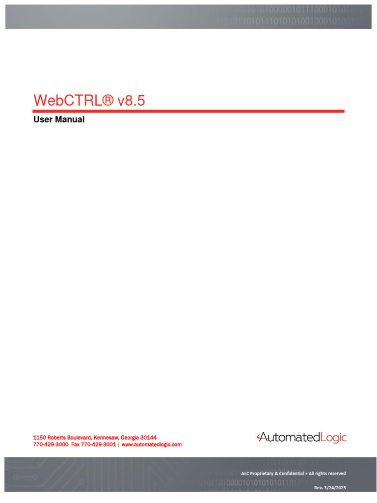WebCTRL v8.5 User Manual | PDF | World Wide Web | Internet & Web