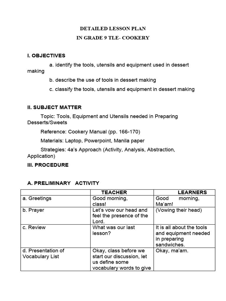 Detailed Lesson Plan Final Demo. | PDF | Lesson Plan | Behavior ...