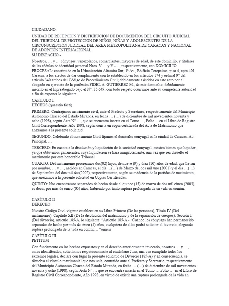 DIVORCIO | PDF | Divorcio | Propiedad de la comunidad