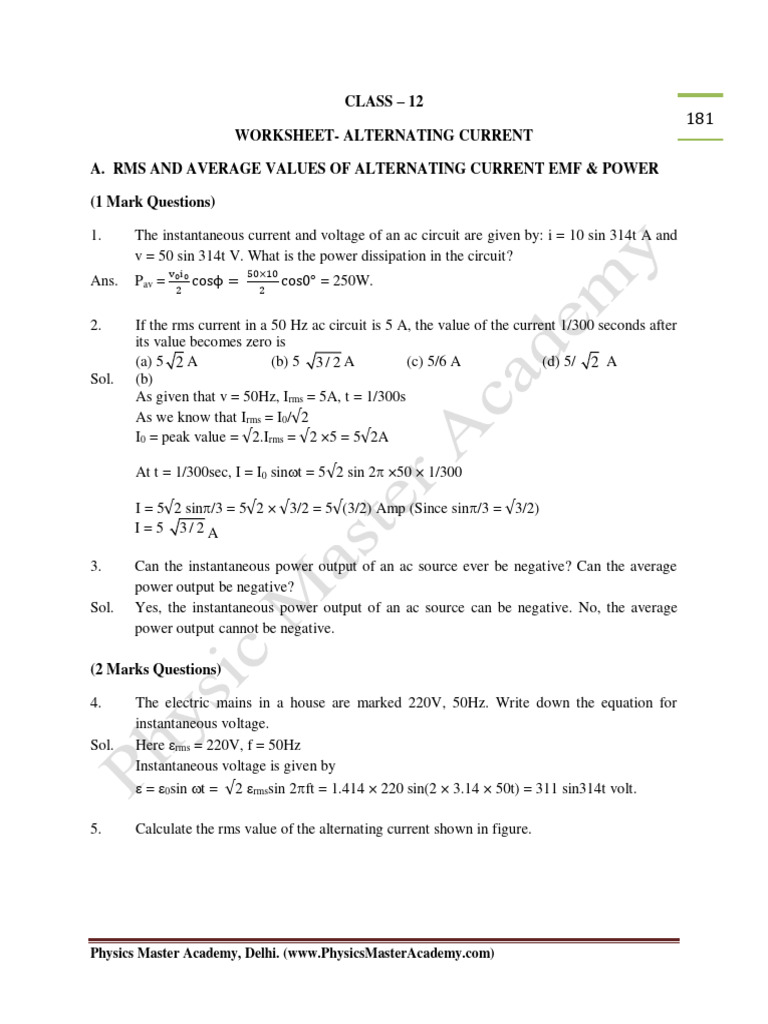 Alternating Current | PDF | Electrical Impedance | Inductor