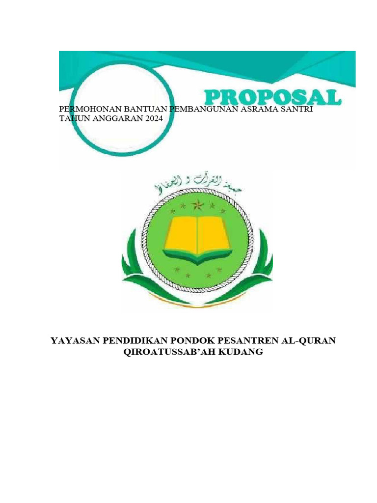 Bantuan Pembangunan Asrama Pesantren | PDF