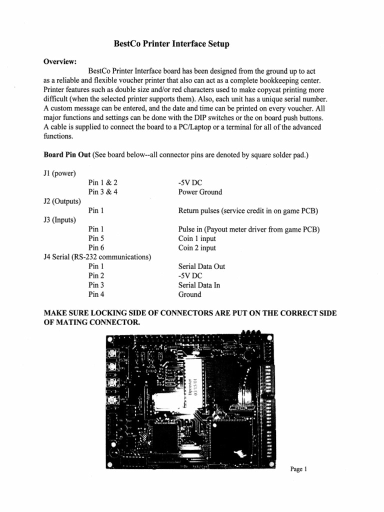 BestCo Printer Interface Board | PDF