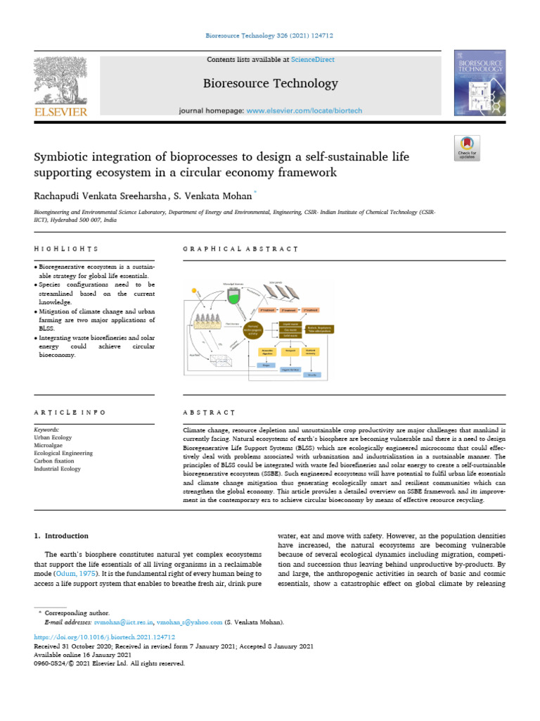 Symbiotic Integration of Bioprocess | PDF