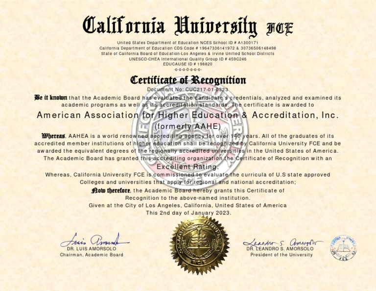 Aahea Certificate of Recognition | PDF