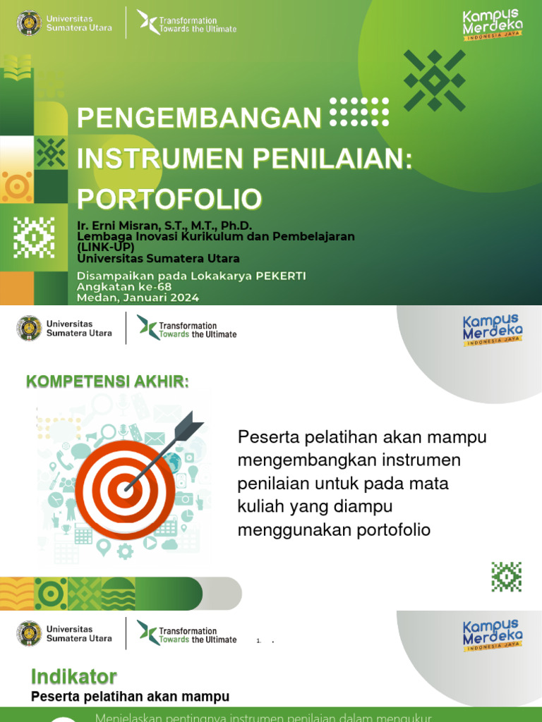 EM Pengembangan Instrumen Penilaian, Portofolio | PDF | Seni