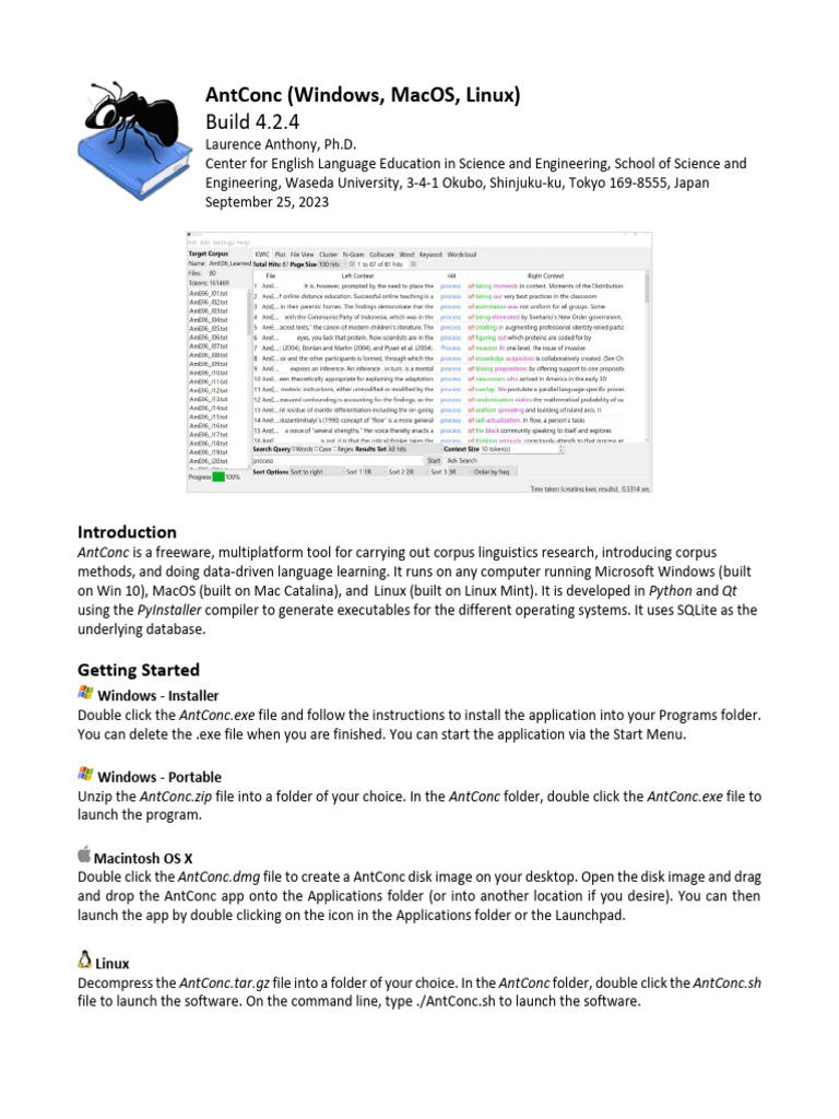 Antconc Help | Download Free PDF | Regular Expression | Mac Os