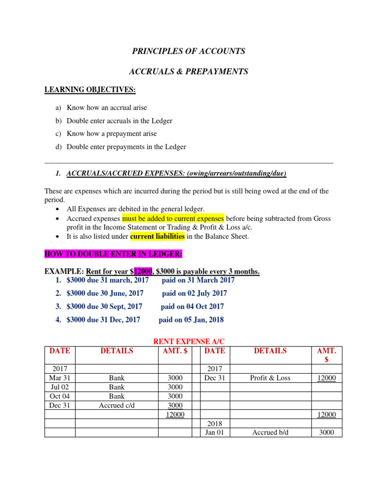 Accrual & Prepayments | PDF | Deferral | Expense