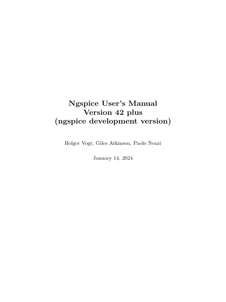 Ngspice Manual | PDF | Bipolar Junction Transistor | Computing