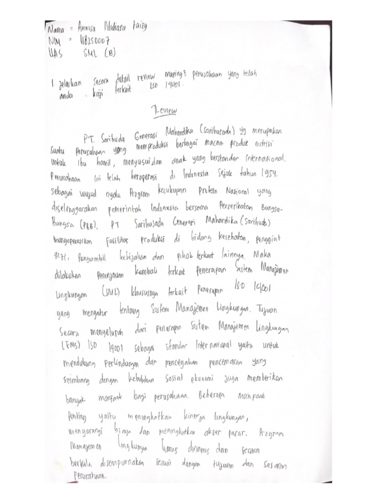 Annisa Mutiara Faizy - UAS SML B | PDF