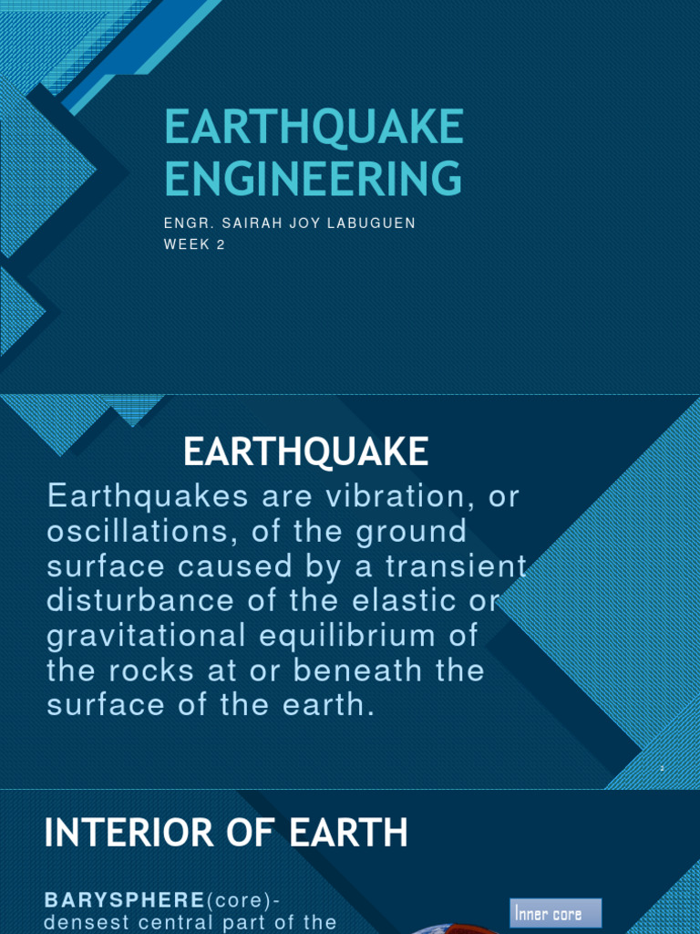 Earthquake Engineering W2 | PDF | Plate Tectonics | Earthquakes