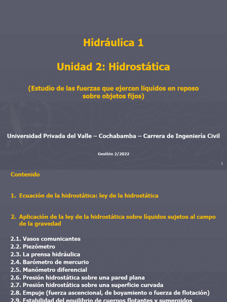 01 H1-C2 Hidrostatica V 01 09 21 | PDF | Flotabilidad | Líquidos