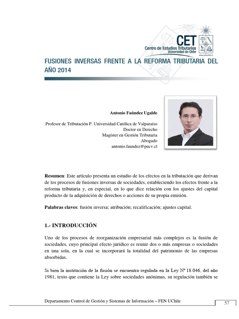 Fusiones Inversas | PDF | Impuestos | Valor neto