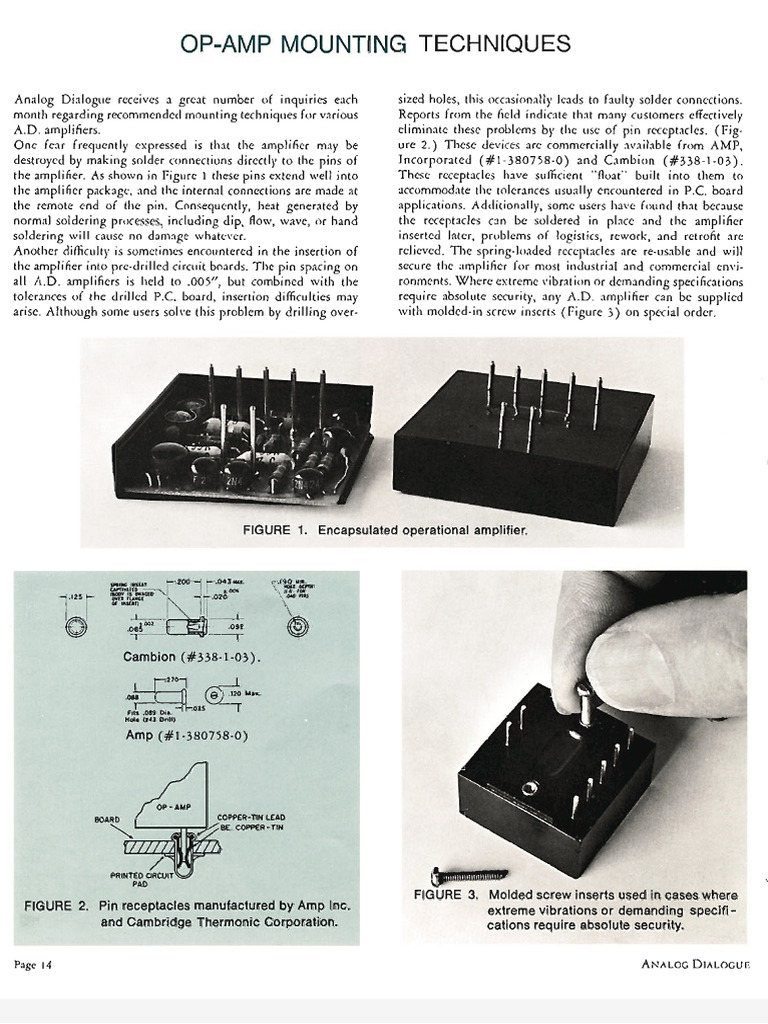 990 Style Op Amp Mounting Techniques | PDF