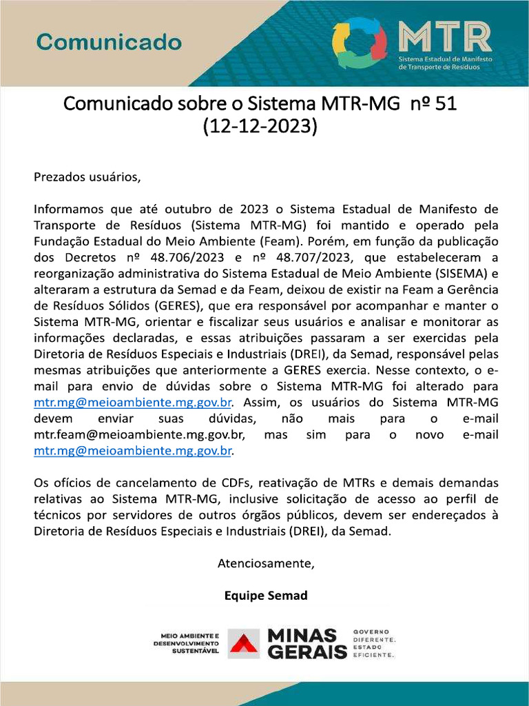 Comunicado 51 | PDF
