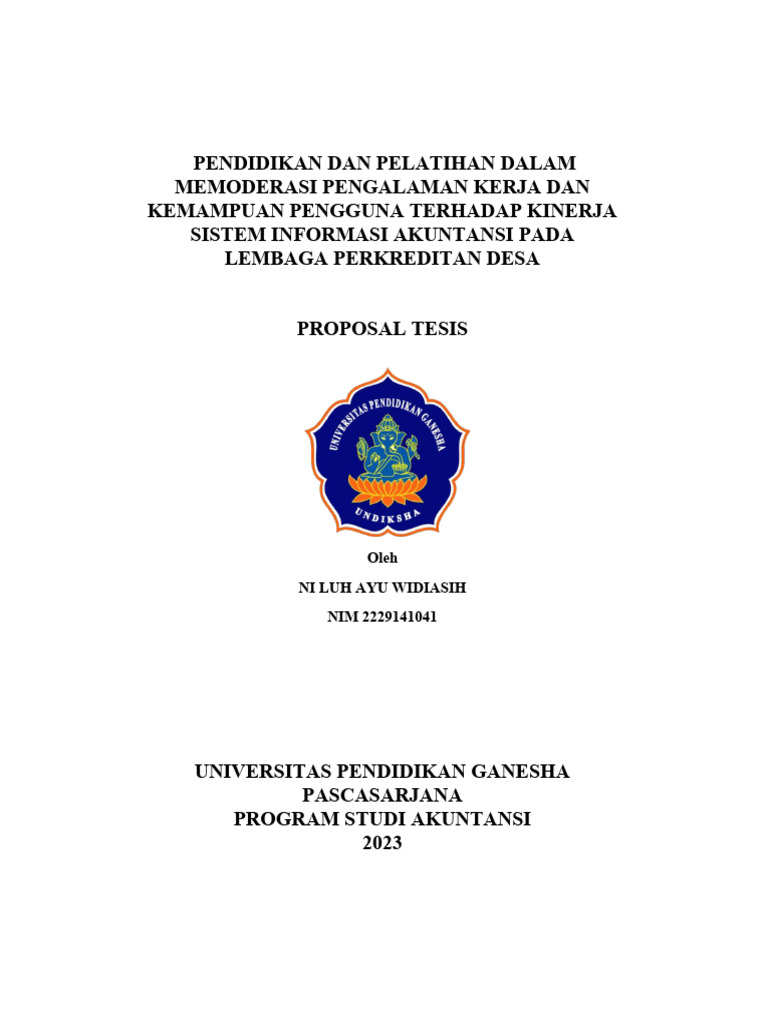 Proposal Tesis 2229141041 Ni Luh Ayu Widiasih | PDF | Komputer