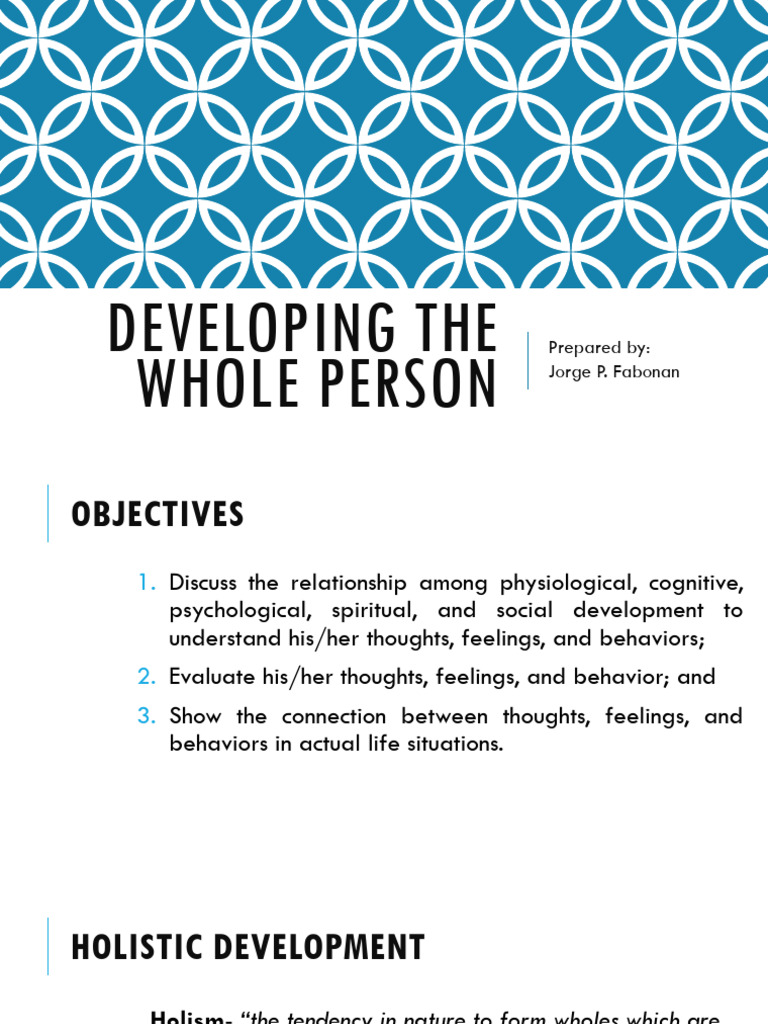 Five Aspects of Whole Person Development | PDF | Feeling | Thought