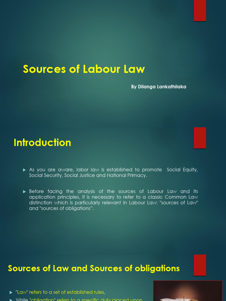 Sources of Labour Law in Sri Lanka | PDF | Employment | Labour Law
