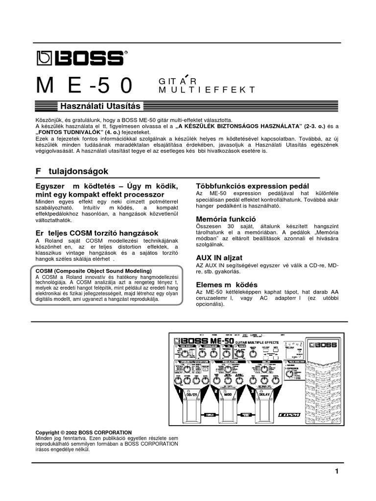Boss ME-50 | PDF