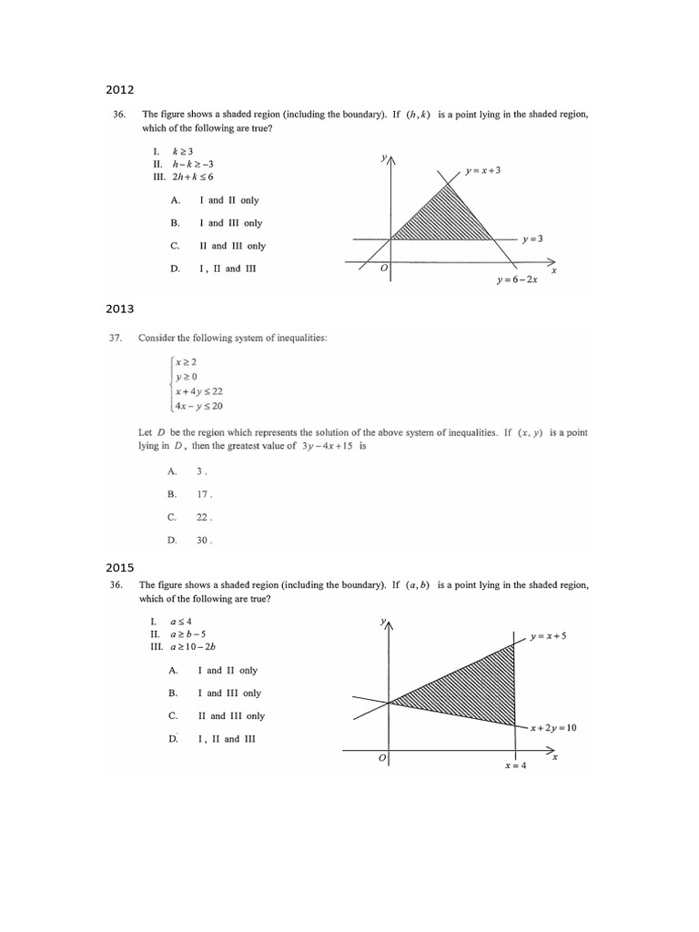SystemInequalities (DSE MC) | PDF