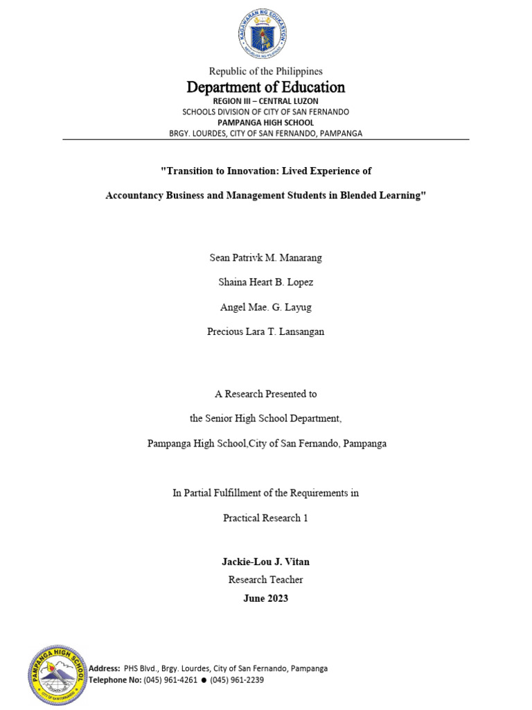 Group8 11abm10 Final - Research Manuscript PR1 | PDF | Educational Technology | Learning