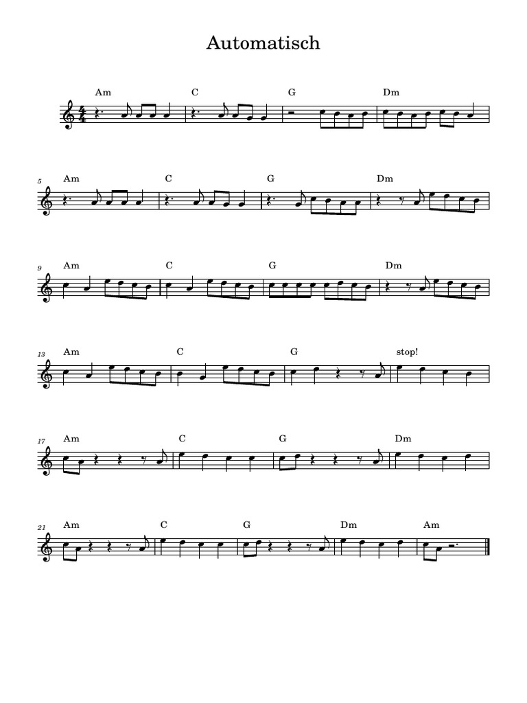 Automatisch Lead Sheet | PDF