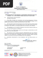 RM No. 827 S. 2022 2022 Enhanced Regional Unified Numeracy Test E Runt ...