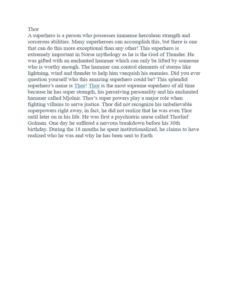 Thor | PDF