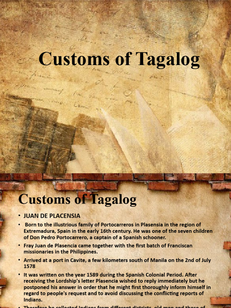 Customs of Tagalog Phils History | PDF | Marriage | Tagalog Language