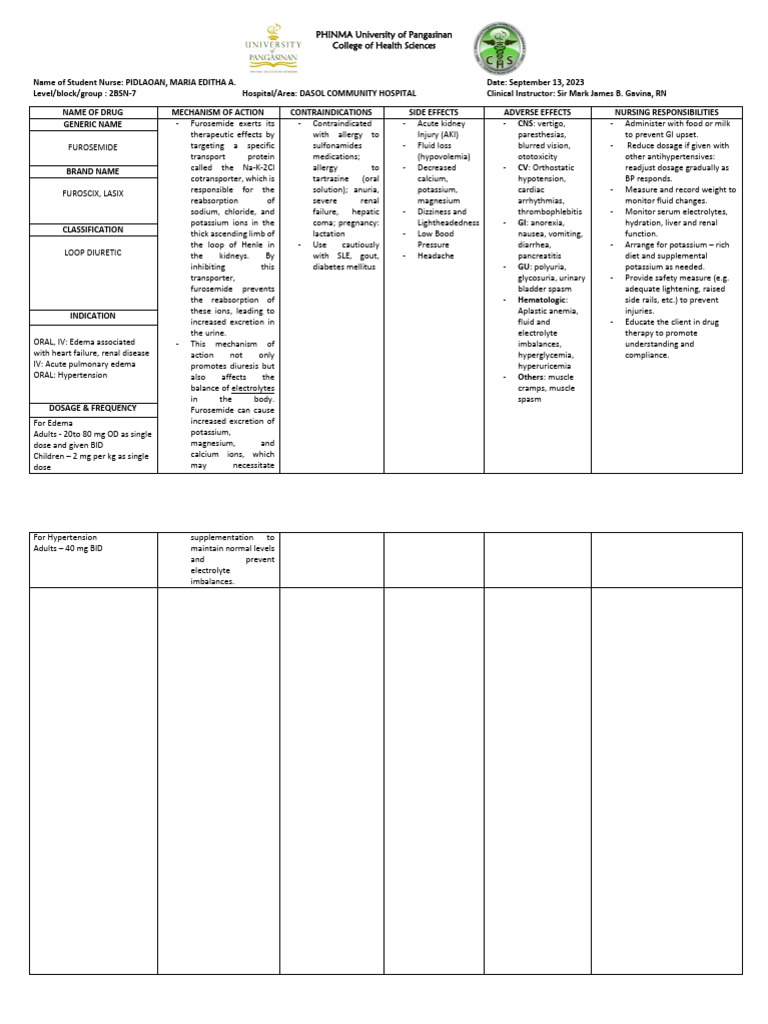 Drug Study | PDF | Clinical Medicine | Drugs