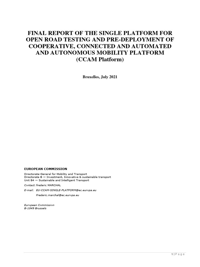 Final Report-CCAM Platform | PDF | Computer Security | Security