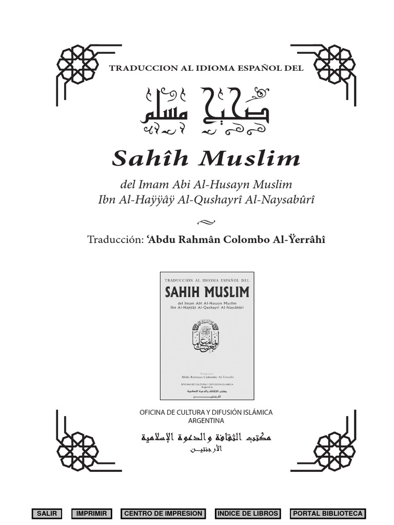 Sahîh Muslim: Traducción al Español | PDF | Hadith | Mahoma