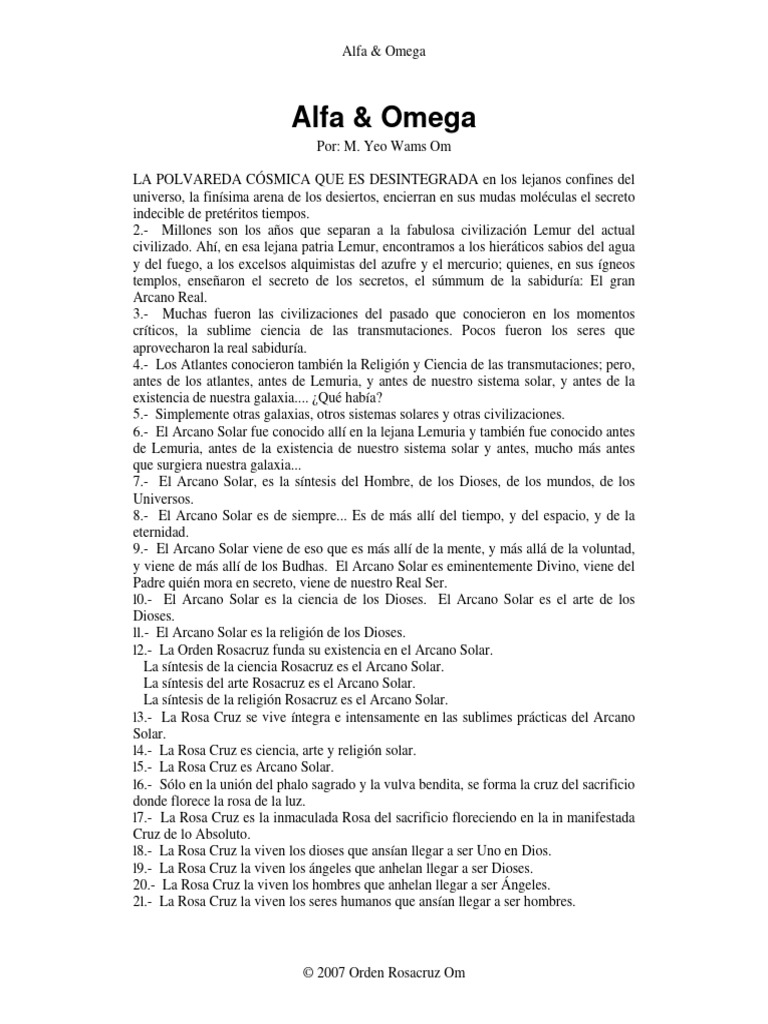 Alfa Omega | PDF | Cristo (título) | Rosacruces