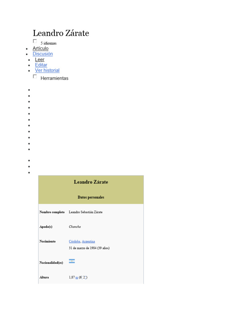 Leandro Zárate-Wiki | PDF | Asociación de clubes de fútbol | Clubes ...