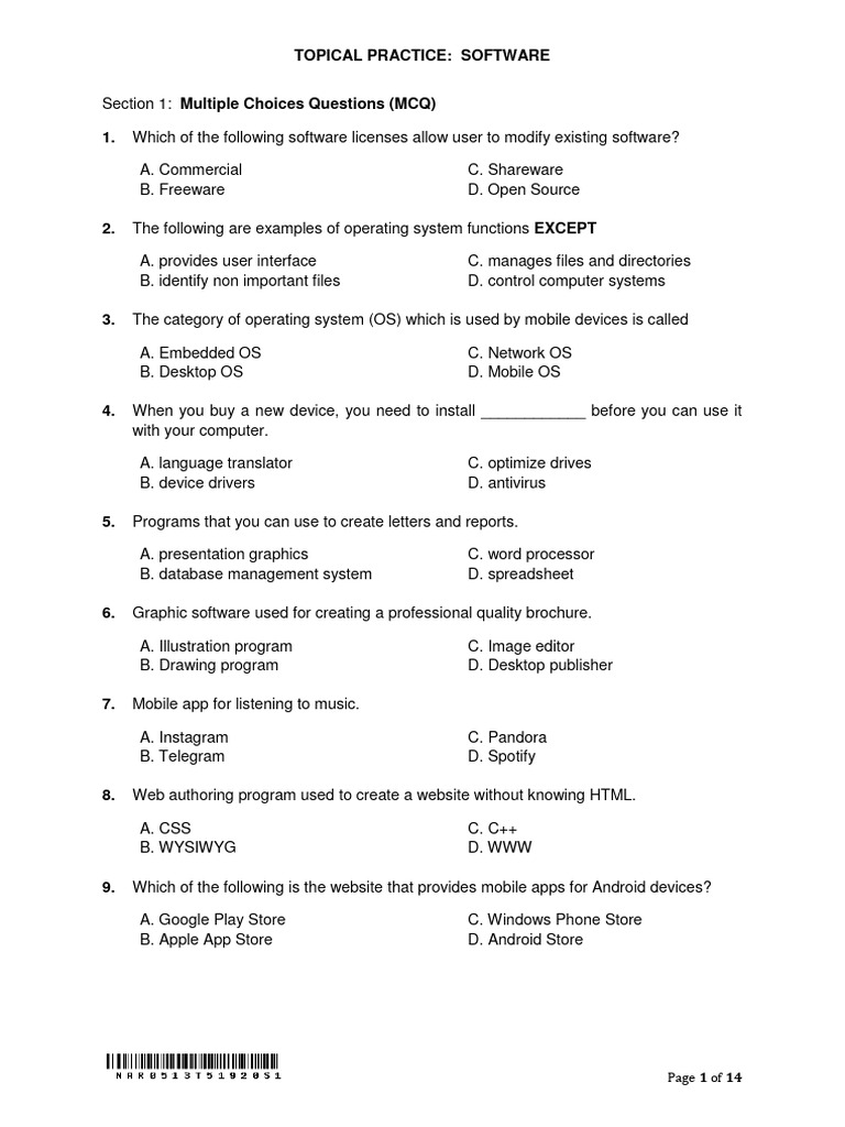 Chapter 5 - Software | PDF | Operating System | Application Software Chapter 5 - Software | PDF | Operating System | Application Software