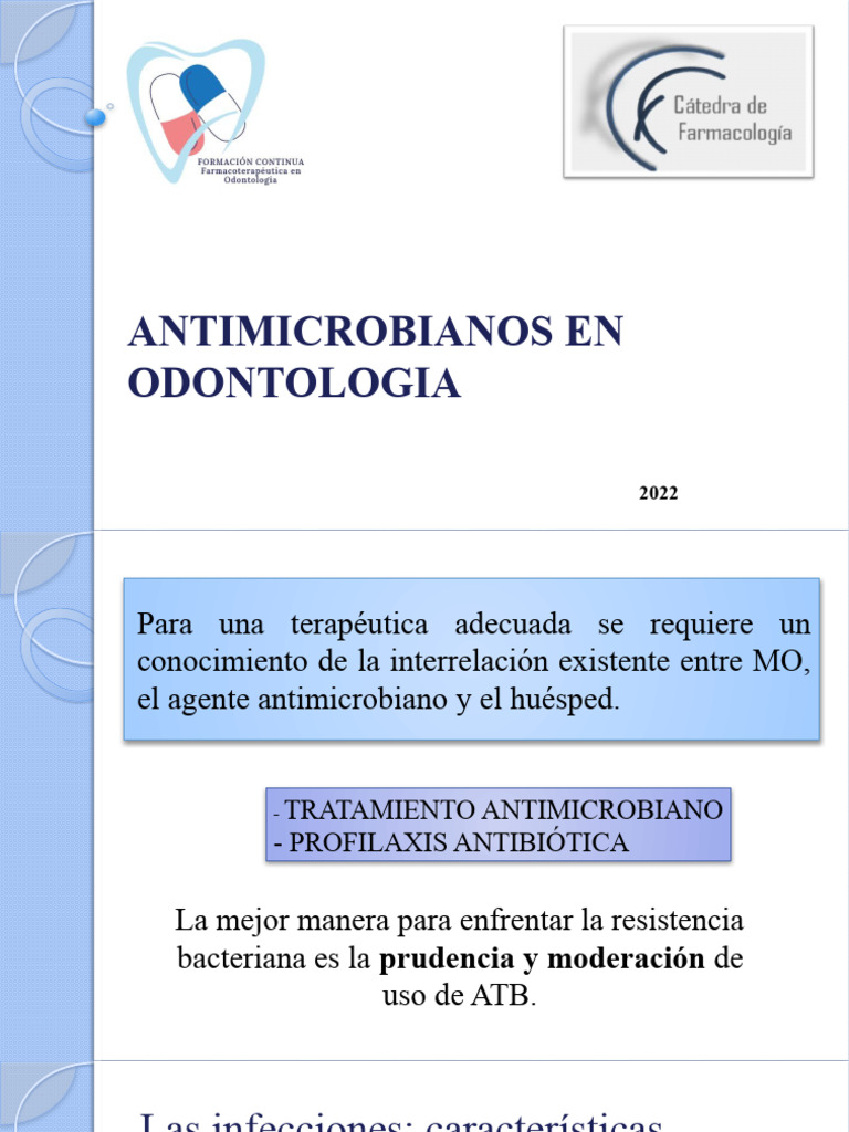Antimicrobianos en Odontologia Modulo 2022 | PDF | Penicilina | Antimicrobiano