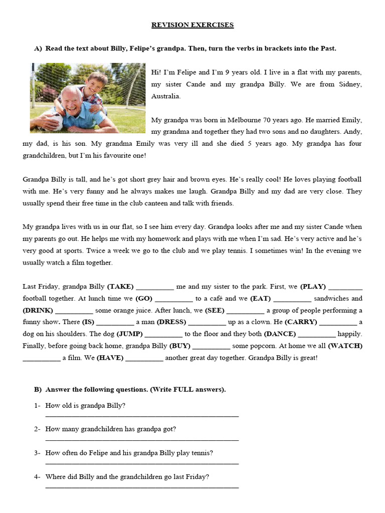 2-Reading About My Grandpa Billy. | PDF