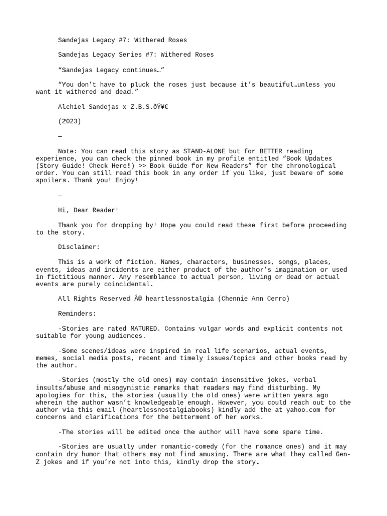 Withered Roses | PDF