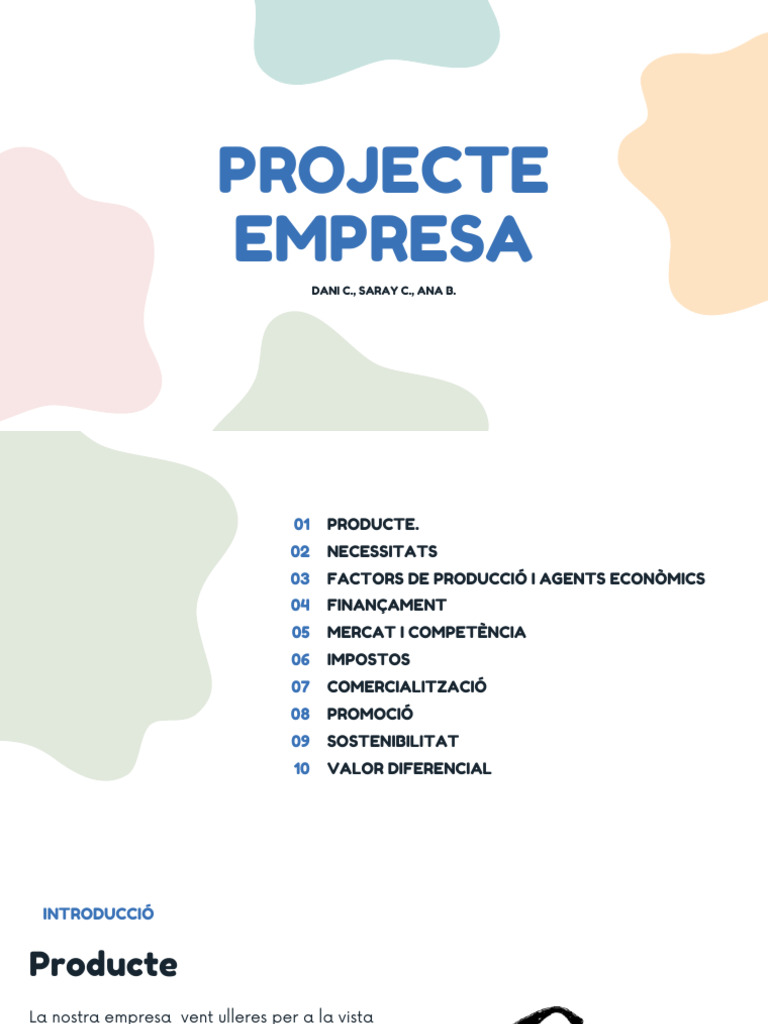 Projecte Empresa Dani Saray Ana | PDF