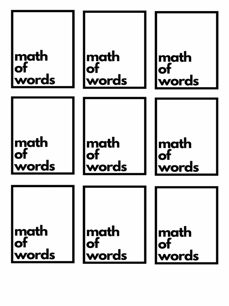 Math of Words | PDF